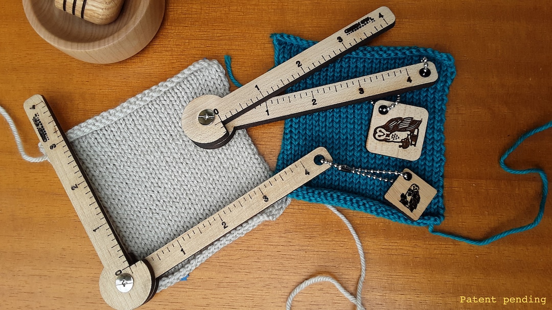The Original Folding Swatch Gauge Ruler for Knitting/crochet - Etsy