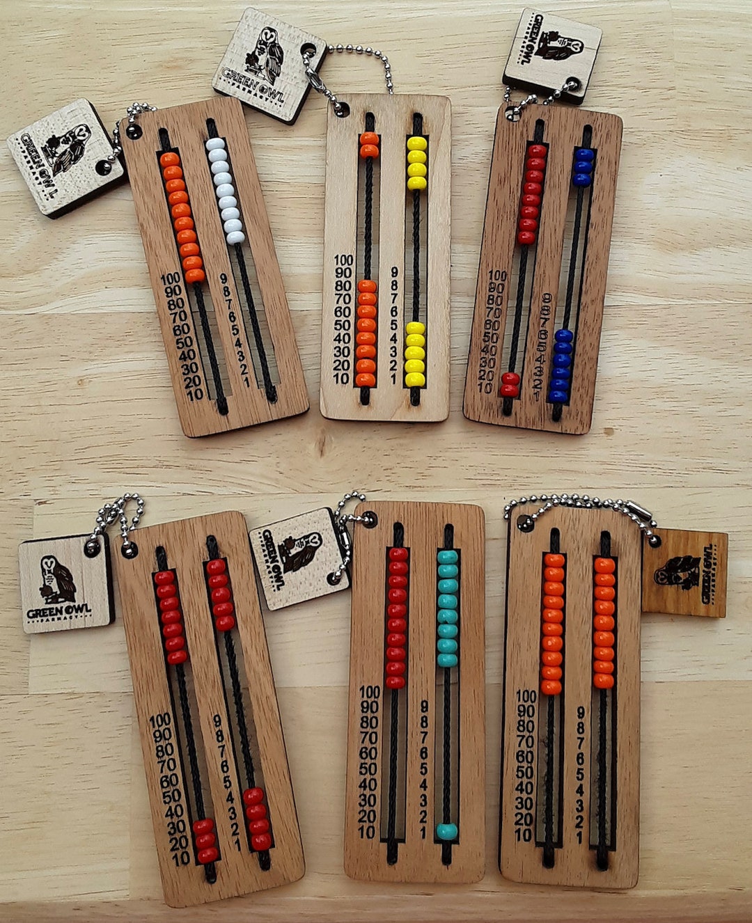 Unique Abacus Bead and Wood Row Counters for Knitters and Crocheters ...