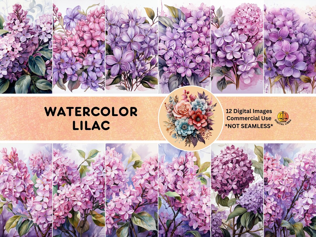 Watercolor Flowers Digital Paper Set, Junk Journal, Decoupage Paper ...