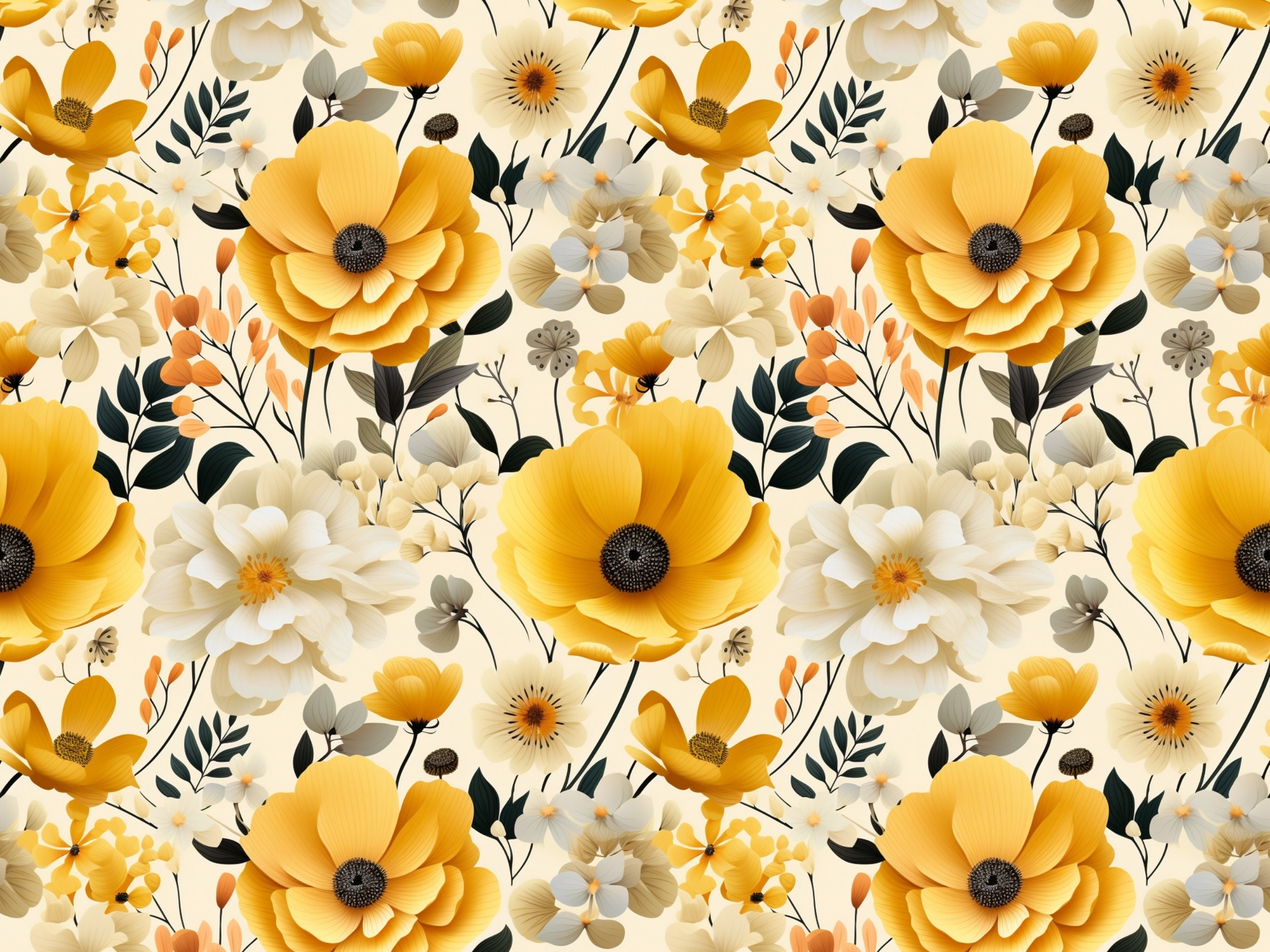 Watercolor Sunflowers Digital Paper Set, Junk Journal, Decoupage Paper ...