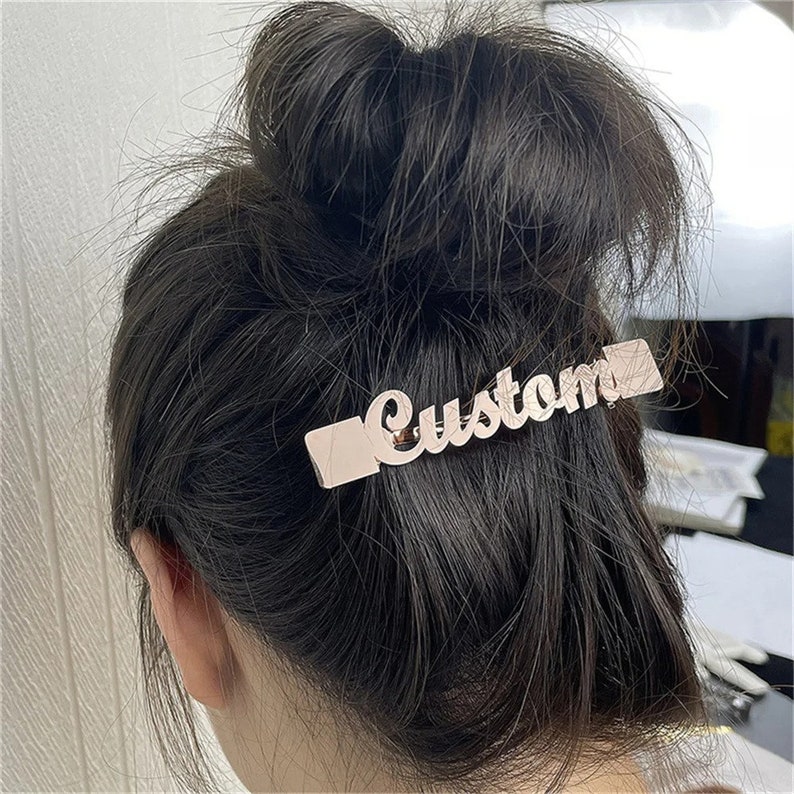 Custom Name Hair Clip | Personalised Name/word Hair Clip | Hair ...