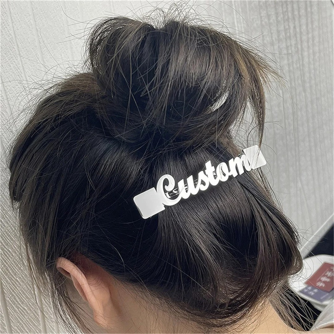 Custom Name Hair Clip | Personalised Name/word Hair Clip | Hair ...