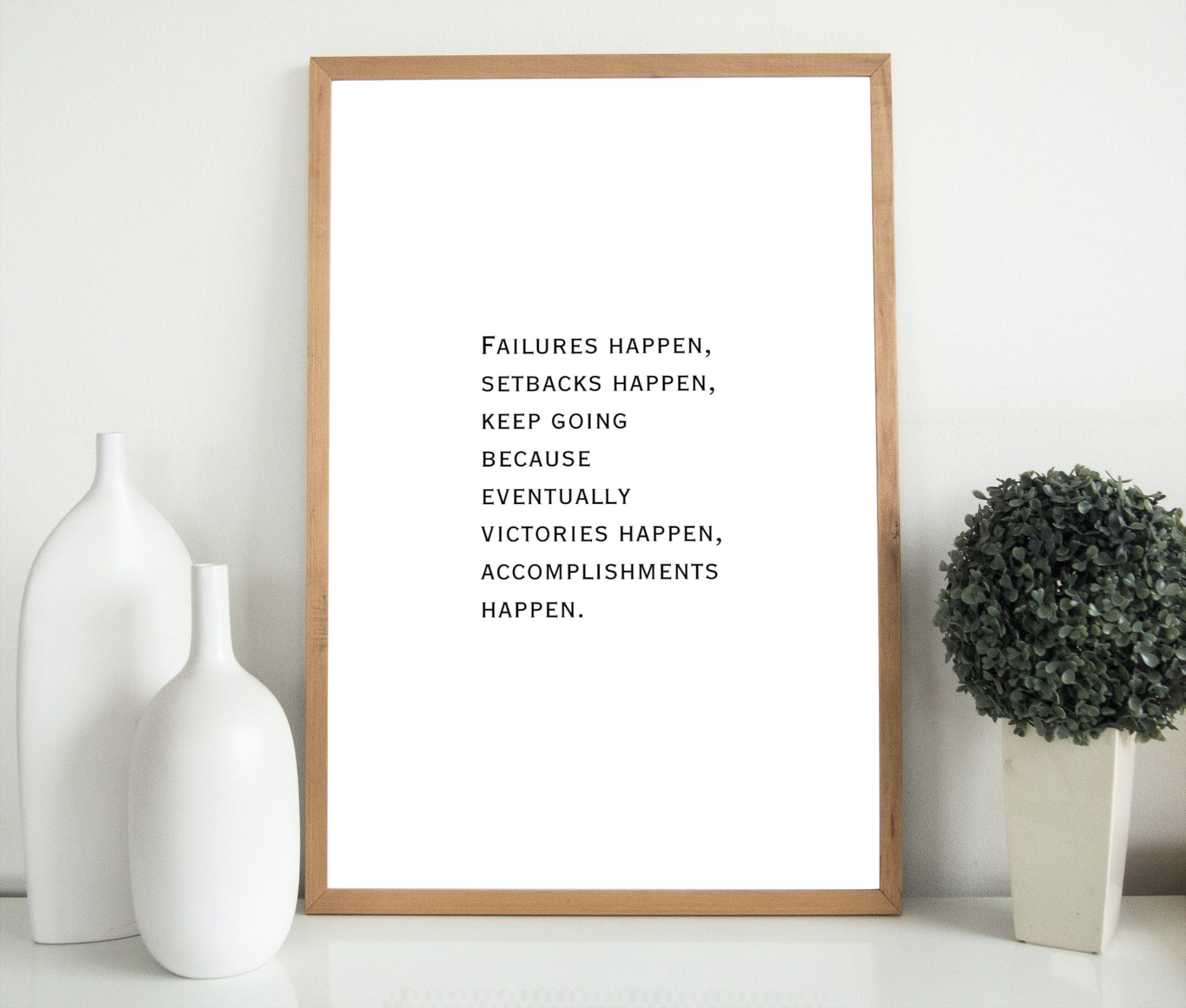 Failure Happens Art Work Printable, Motivational Poster, Black and ...