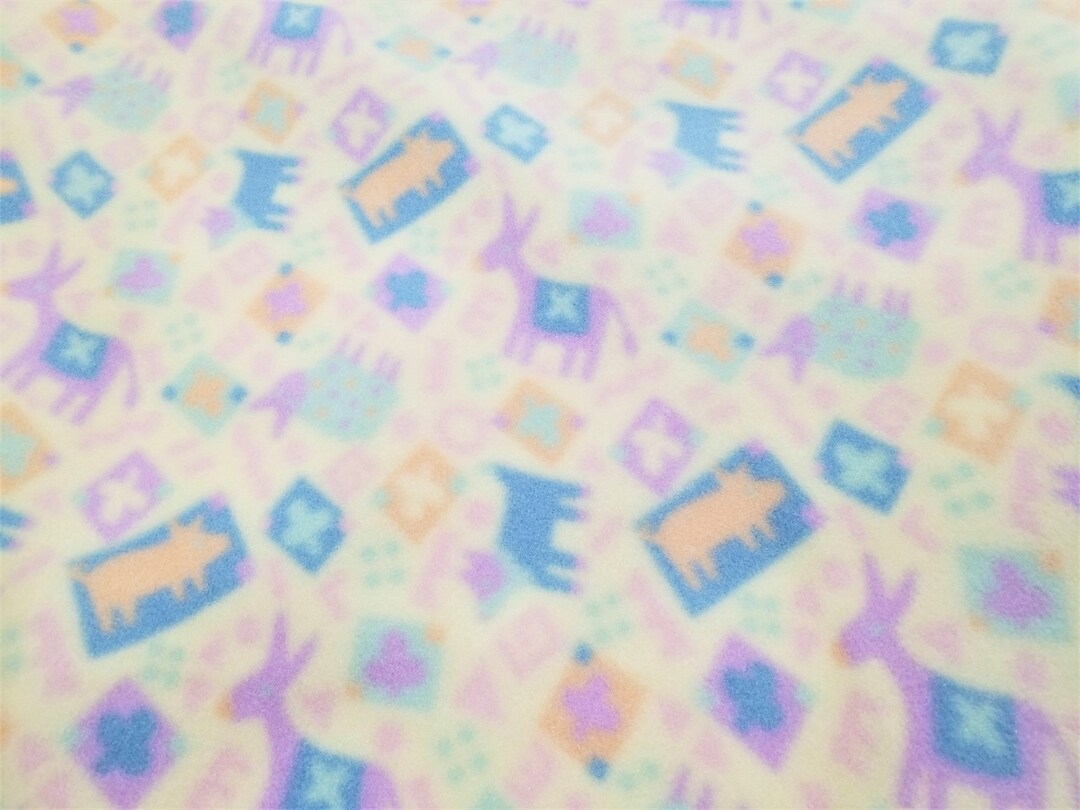 Funny Farm Fleece Fabric, Animals, Sewing for Baby, Infant, Jacket ...