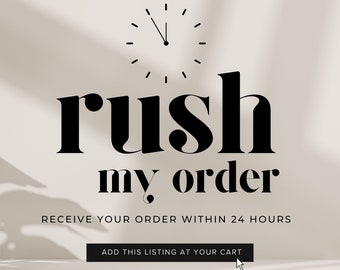 Add on Rush My Order, Need It ASAP, Same Day Digital, Quick Turnaround ...