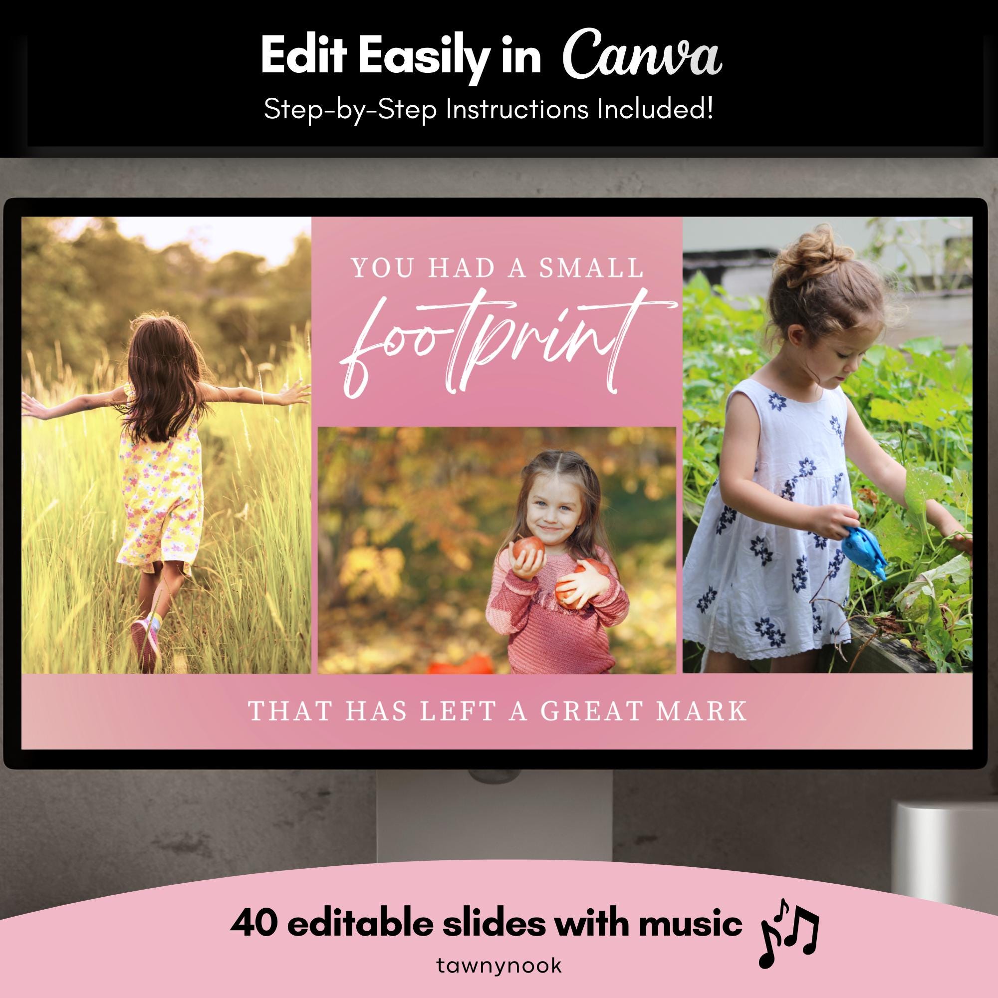 Funeral Tribute Editable Template Slideshow, Celebrating Life Video ...