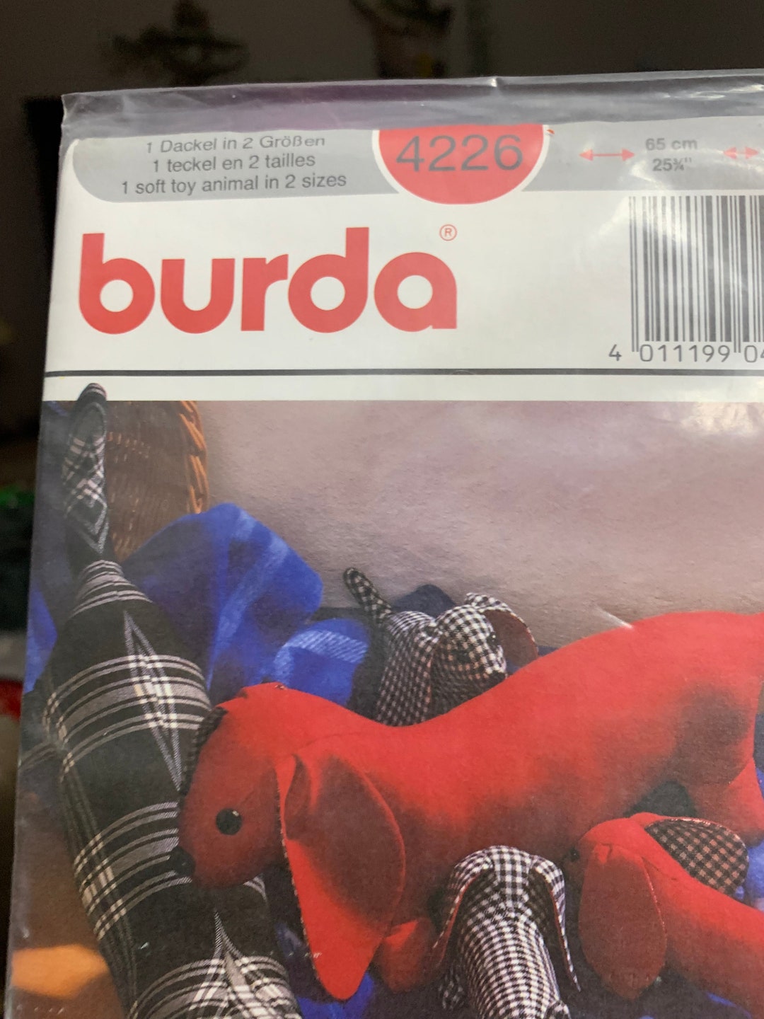 Burda 4226 Sewing Pattern Stuffed Dachshund Dog Soft Toy Uncut - Etsy