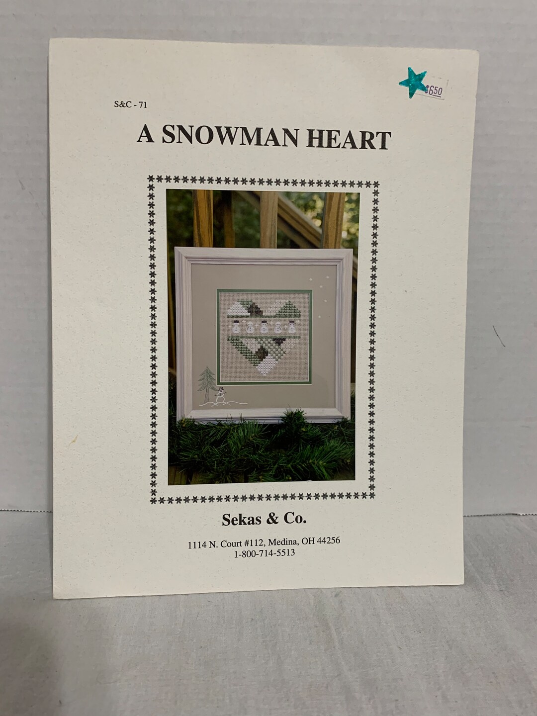 Seals & Co. A Snowman Heart Cross Stitch Pattern and Instruction - Etsy