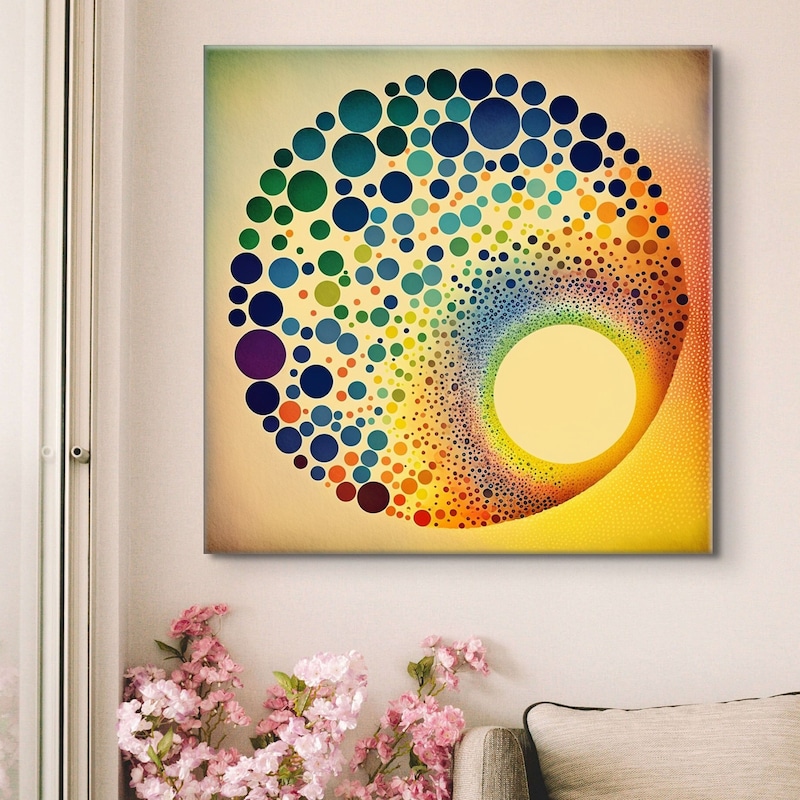 Abstract Dot Painting Art - Etsy
