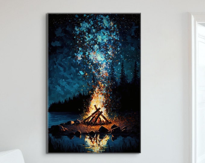 Campfire Print - Etsy