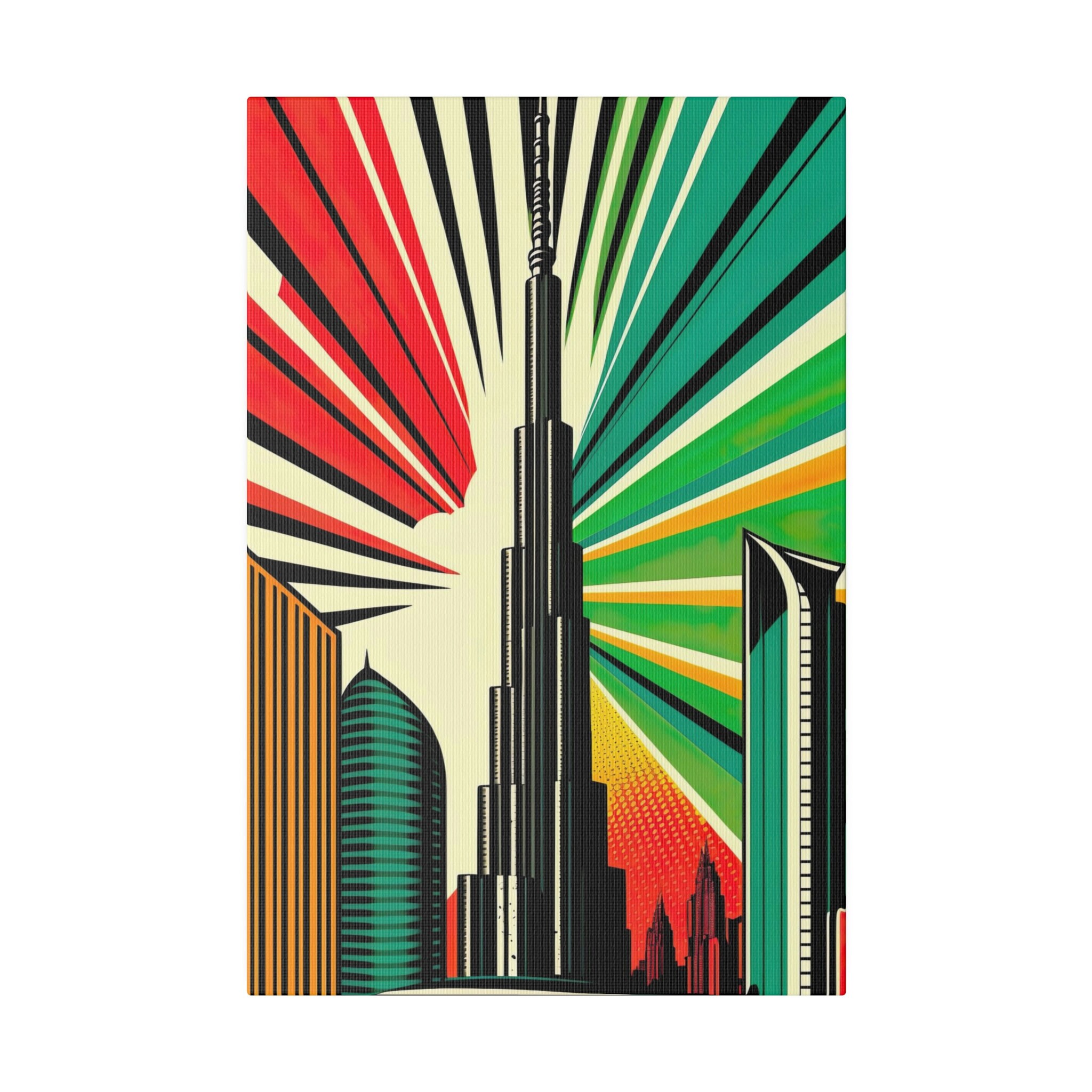 Dubai Skyscraper Burj Khalifa Modern Painting Canvas Wall Art Print Pop ...