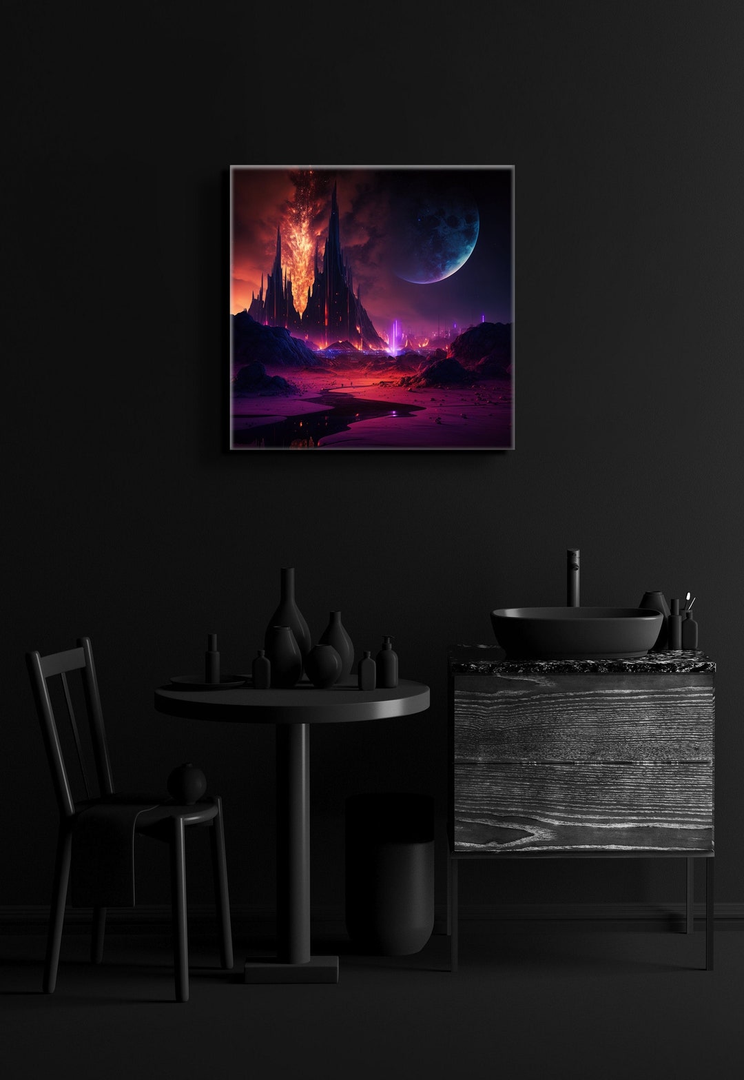 Celestial Final Boss Stage Other Planet Interstellar Space Vista Neon ...