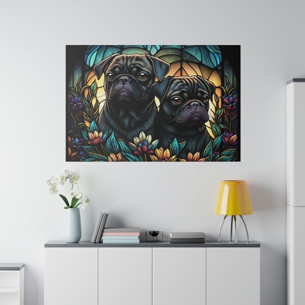 Black Pug Art - Etsy