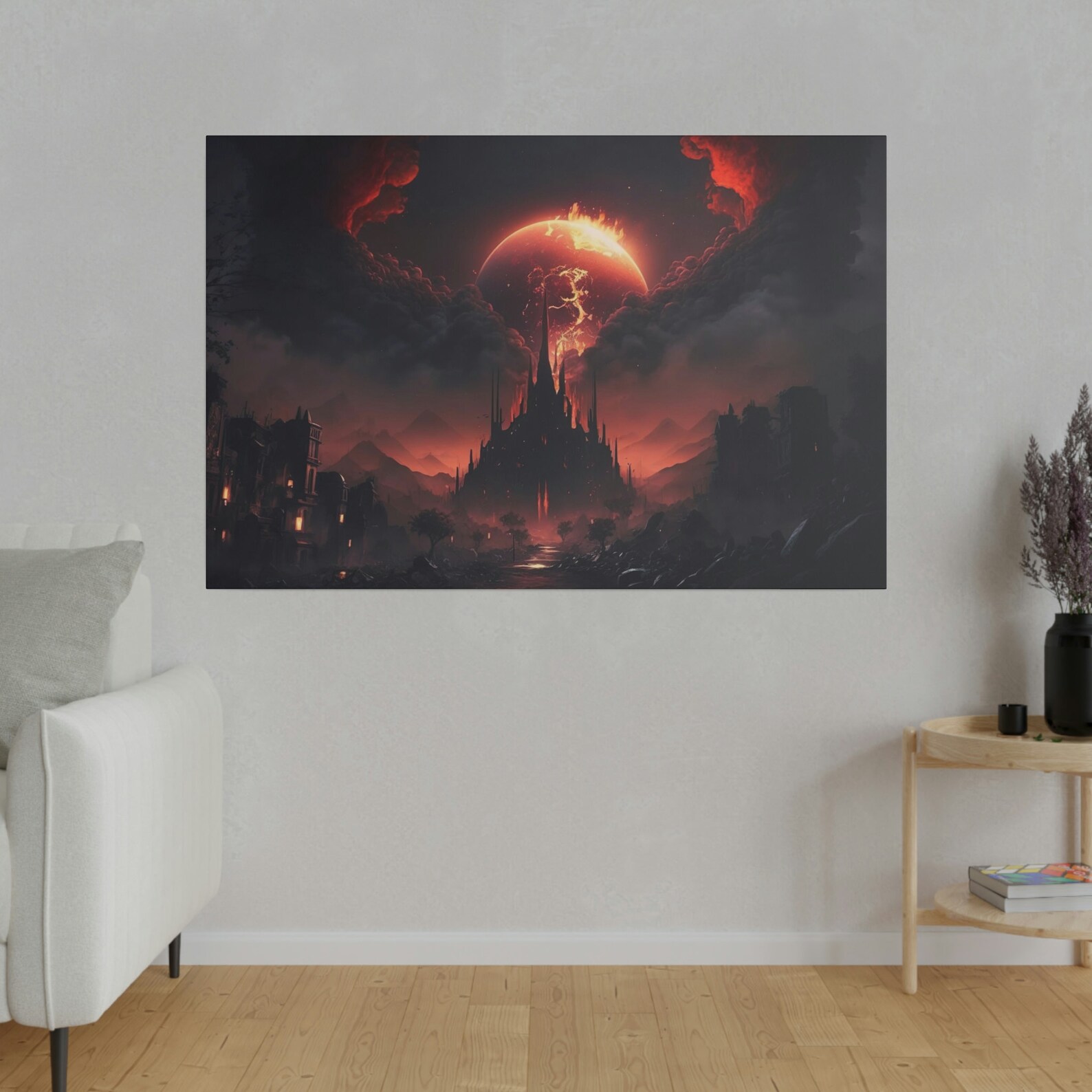 The Overlord Planet From Hell Underworld Space Hades Canvas Print Art ...