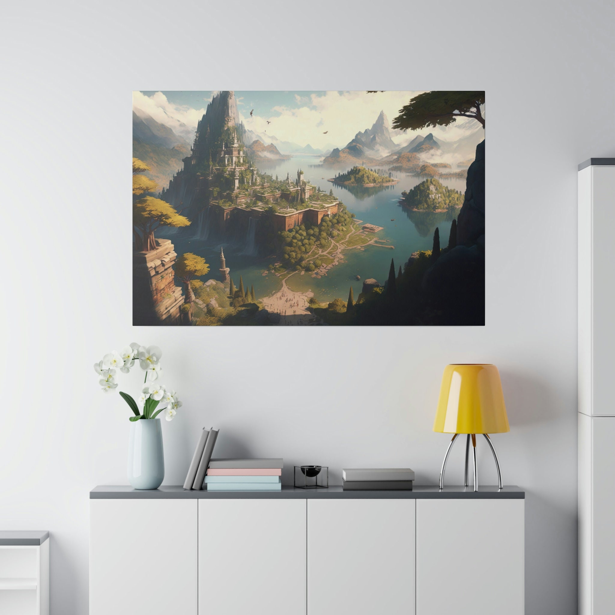 Majestic Fantasy World Open Map Elven Lands Digital Image - Etsy