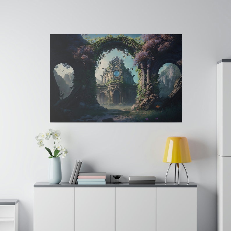 Magic Ruins Abandoned Mansion Horizontal Canvas Wall Art - Etsy
