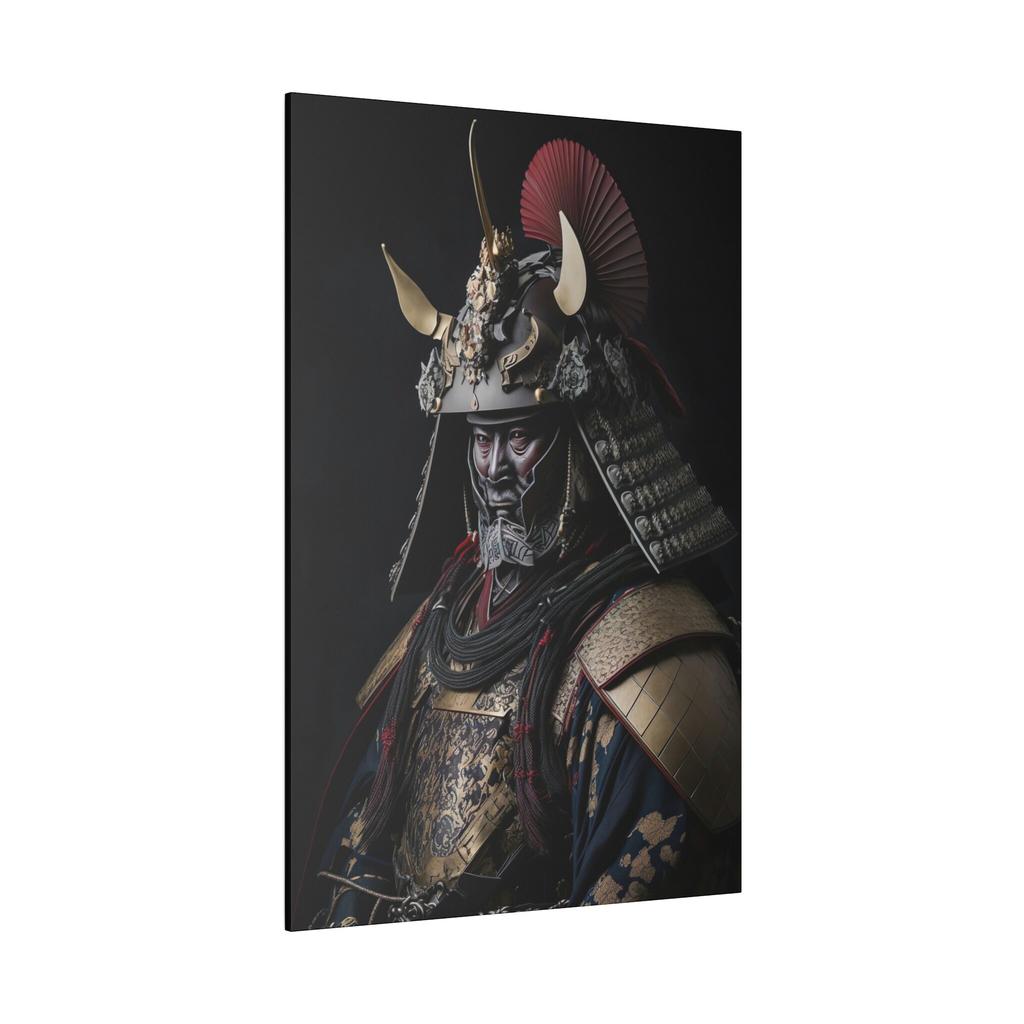 Japanese Samurai Daimyo Warrior Soldier Shogun Realism Canvas Wall Art ...
