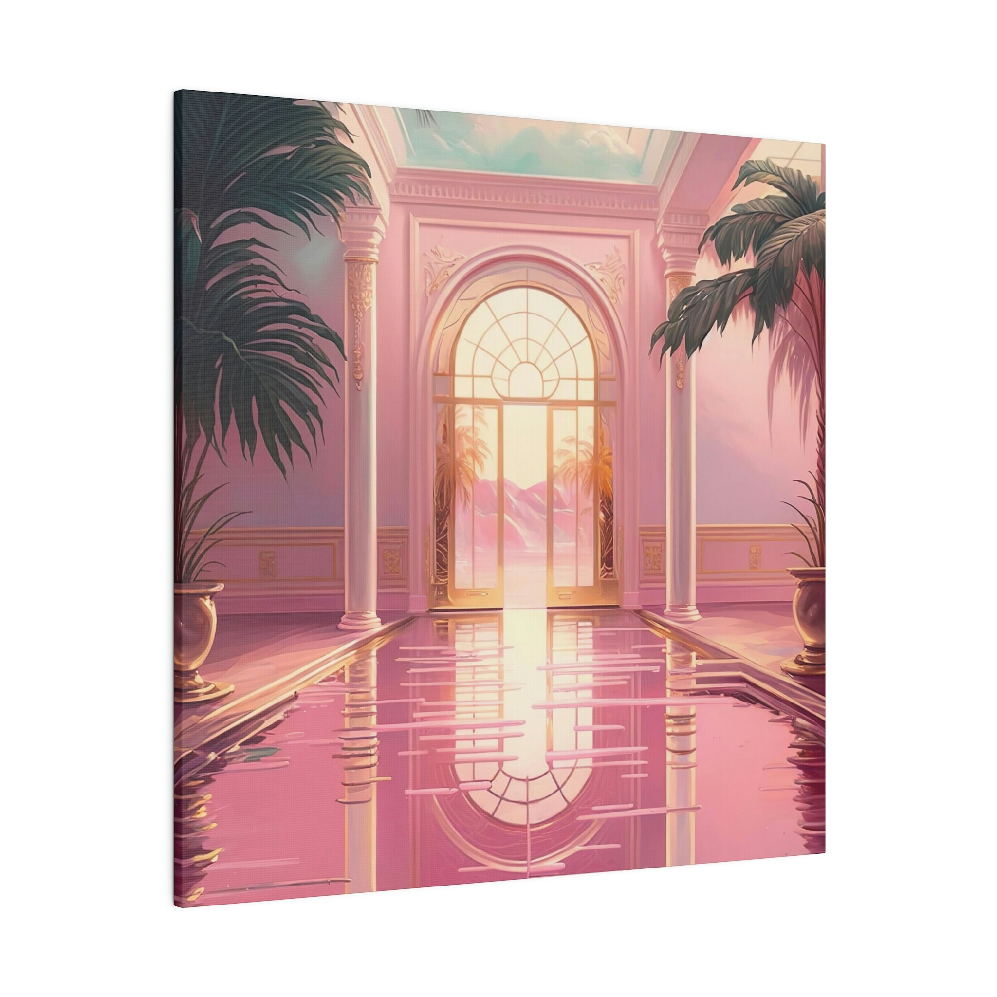 Pink Liminal Space Vaporwave Aesthetic Interior Design Ready to Hang ...