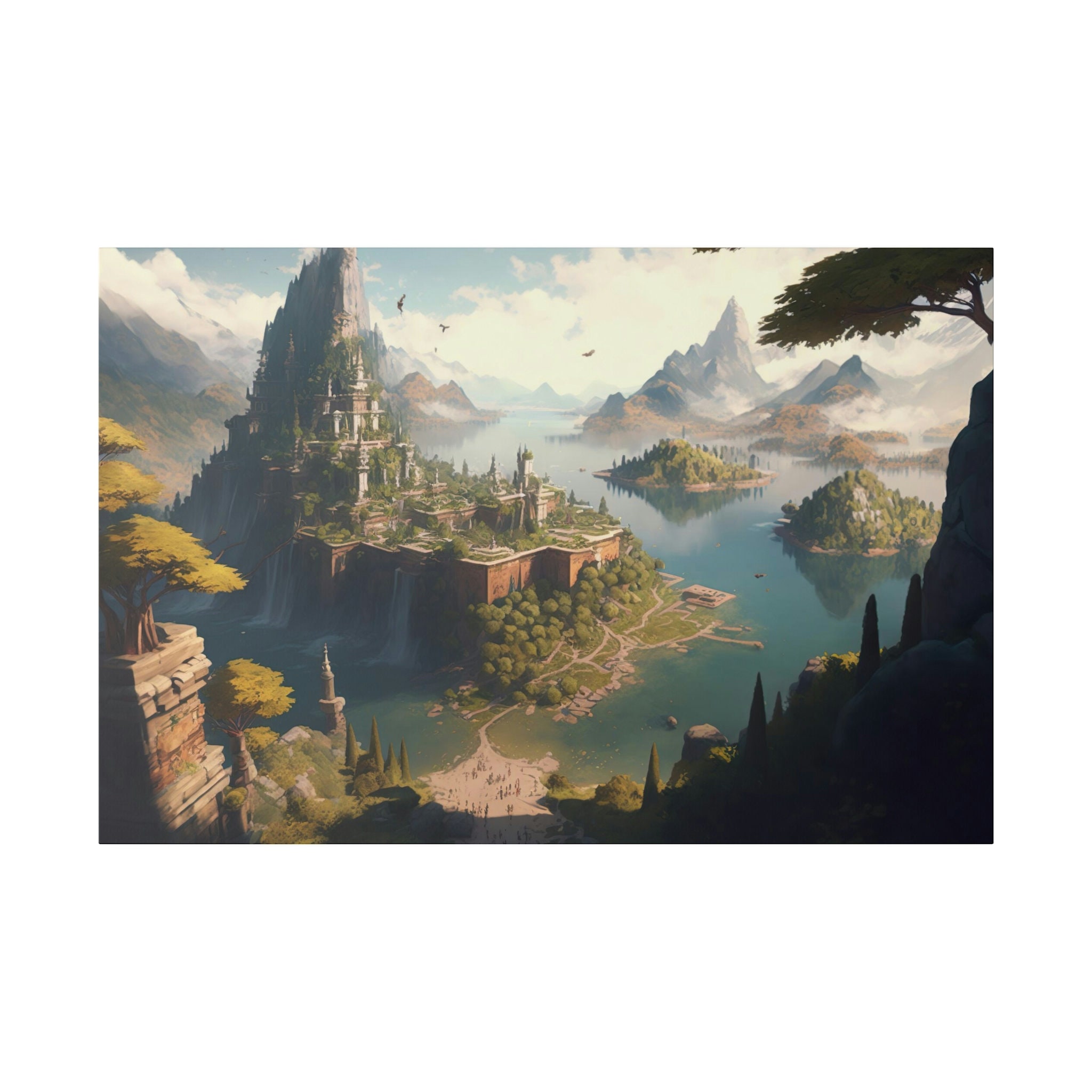 Majestic Fantasy World Open Map Elven Lands Digital Image - Etsy