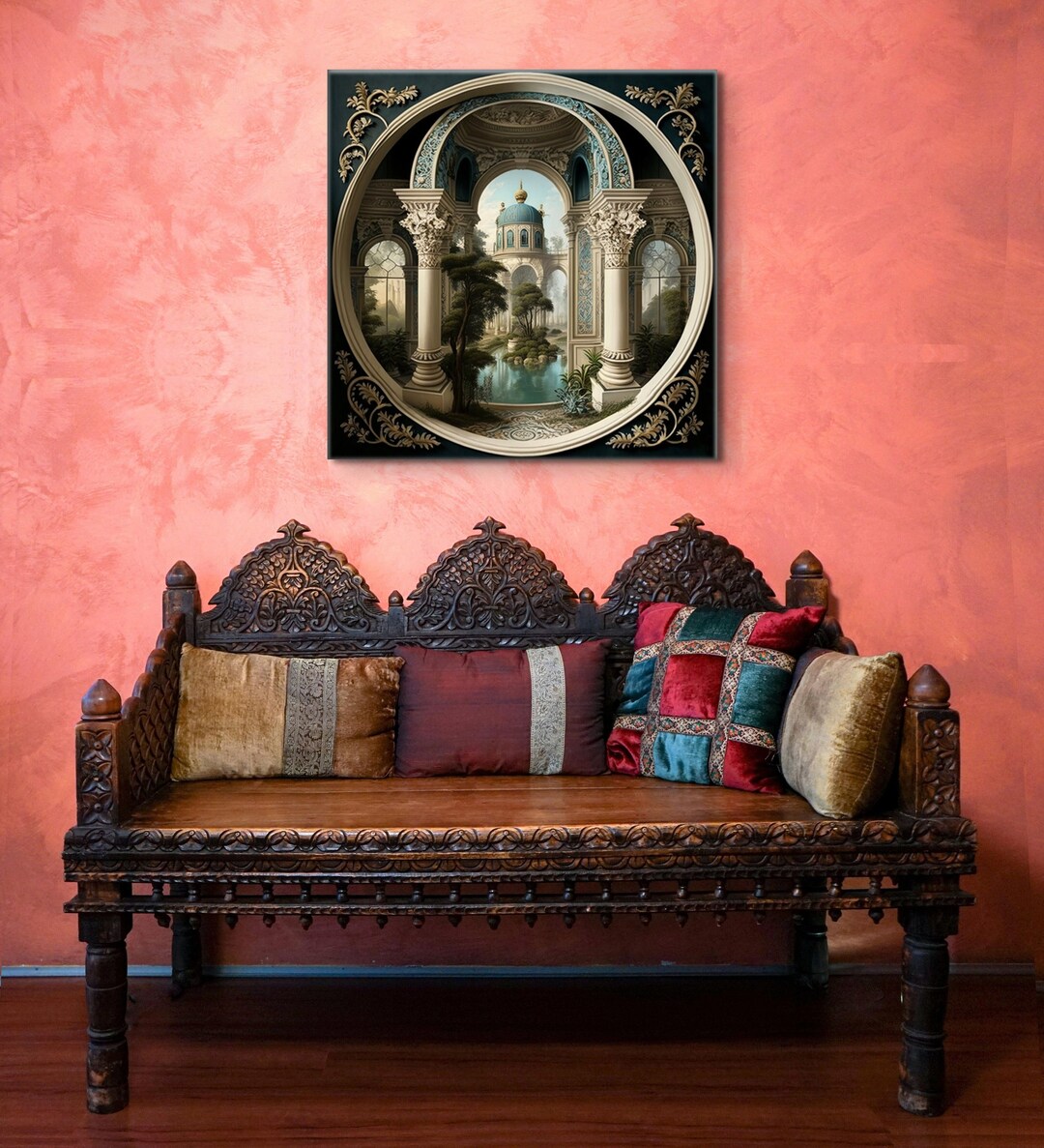 Antiquity Palace Garden Greek Roman Aesthetic Ready to Hang Canvas ...