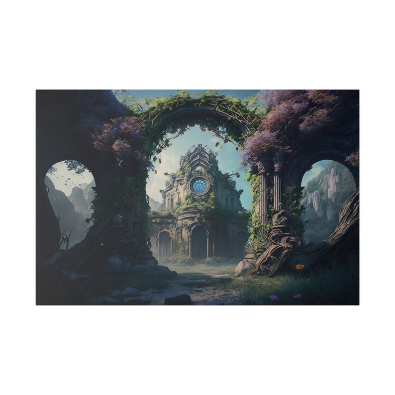 Magic Ruins Abandoned Mansion Horizontal Canvas Wall Art - Etsy