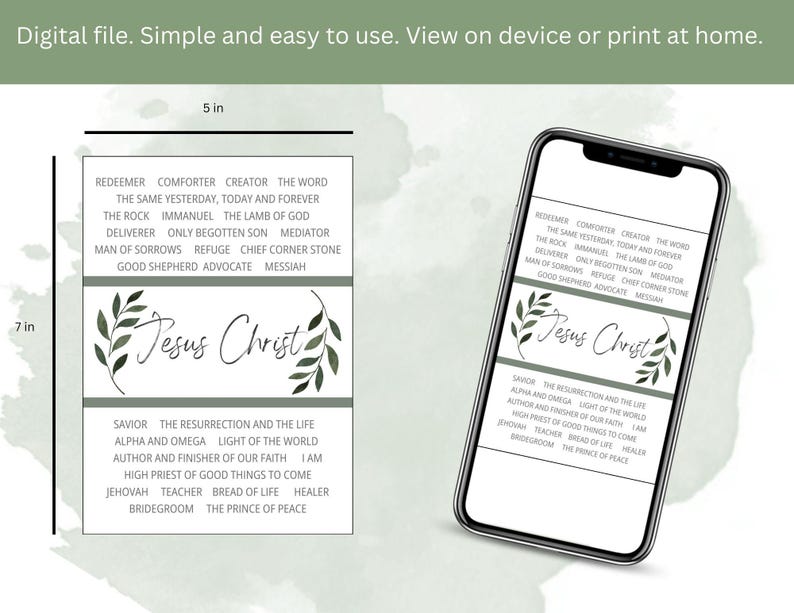 Names of Christ Display Card - Easter Card Display - Easter Display ...