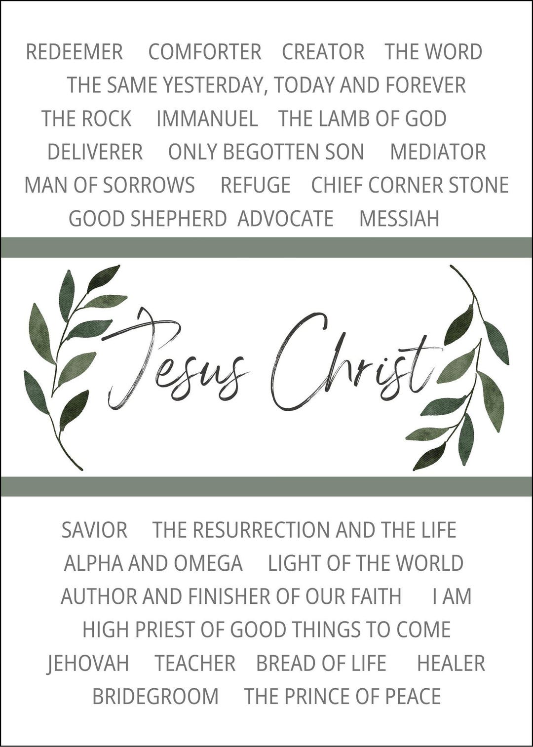 Names of Christ Display Card - Easter Card Display - Easter Display ...