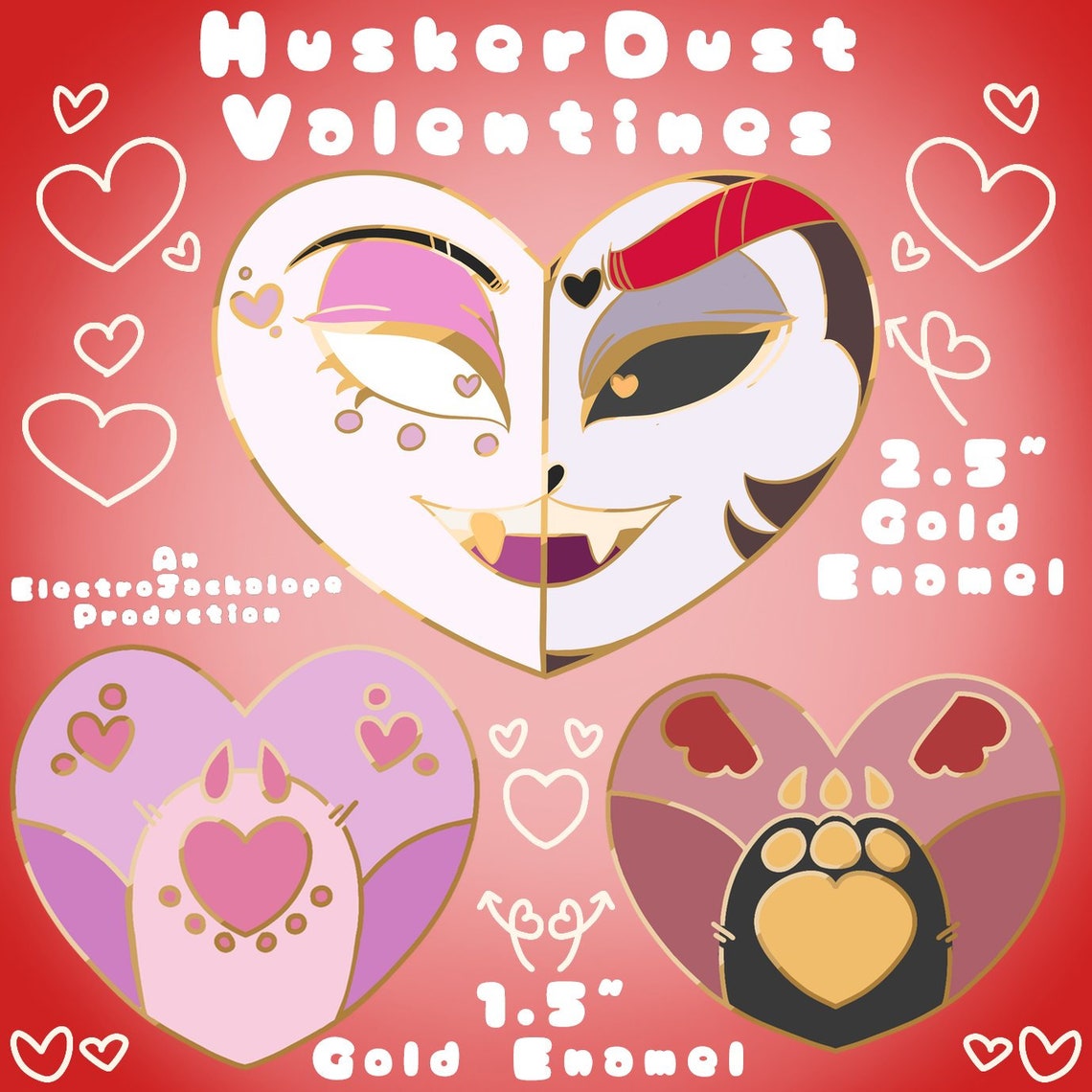 Huskerdust Valentines Hazbinhotel Fan Pins - Etsy