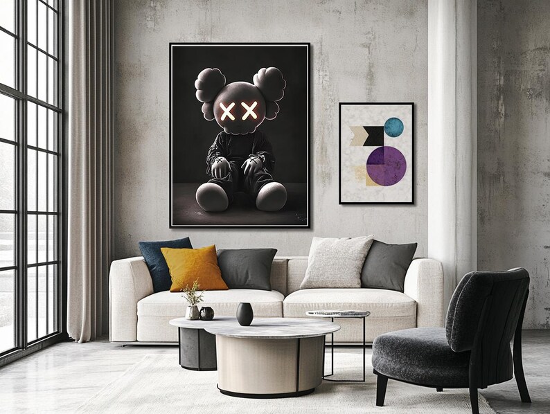 Kaws Poster Contemporary Art Print, Digital Download, Street Art Style ...
