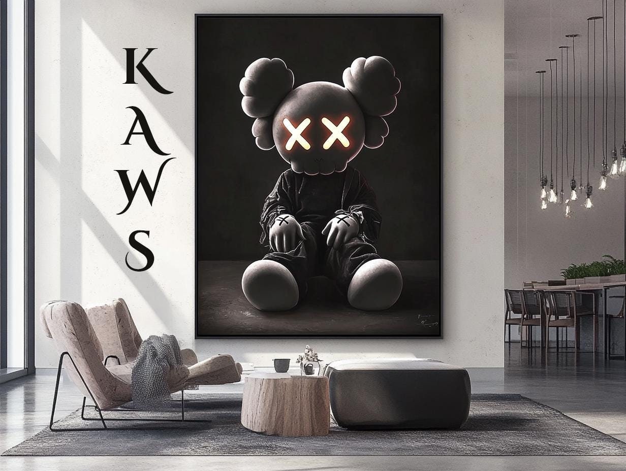 Kaws Poster Contemporary Art Print, Digital Download, Street Art Style ...