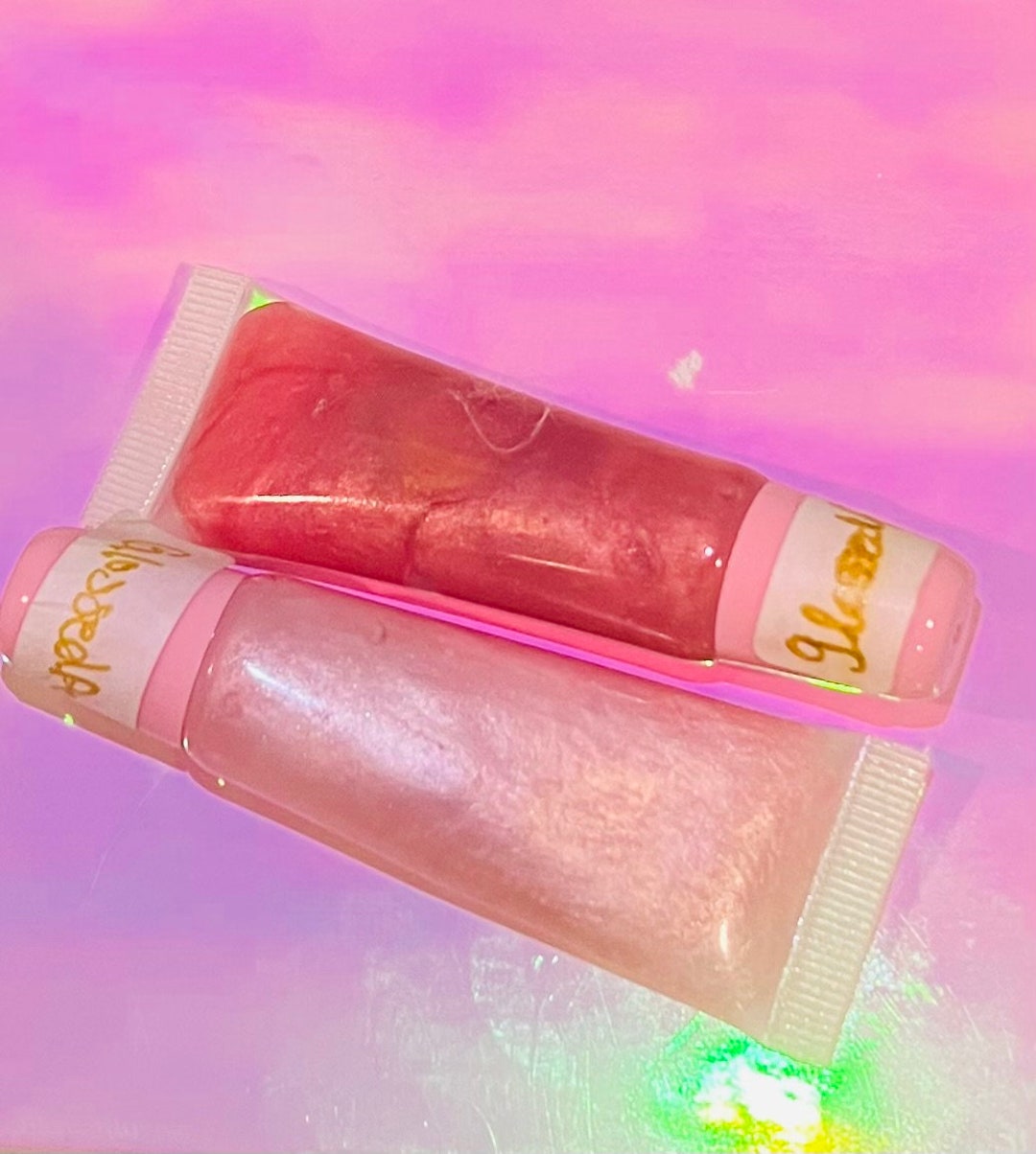 Set of Two | Blush Pink and Light Pink Lip Gloss Set | Pigmented Lip ...