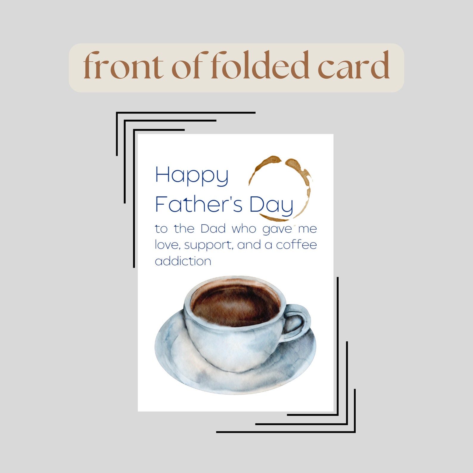 Coffee Father's Day Card Coffee Lovers Dads Step Dads - Etsy