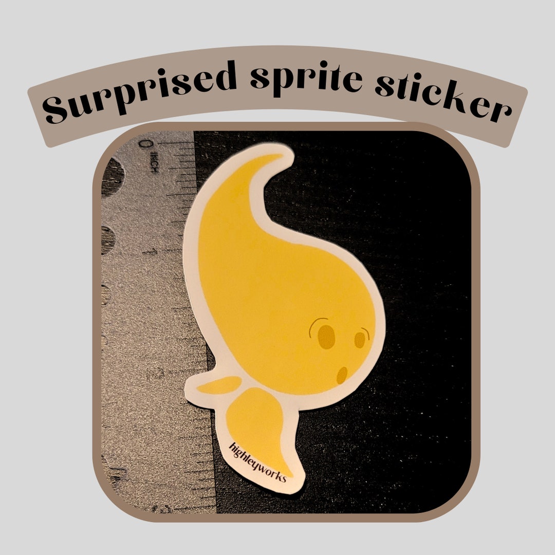 Surprised Sprite Sticker Supernatural Stickers, Readers, Ghosts ...
