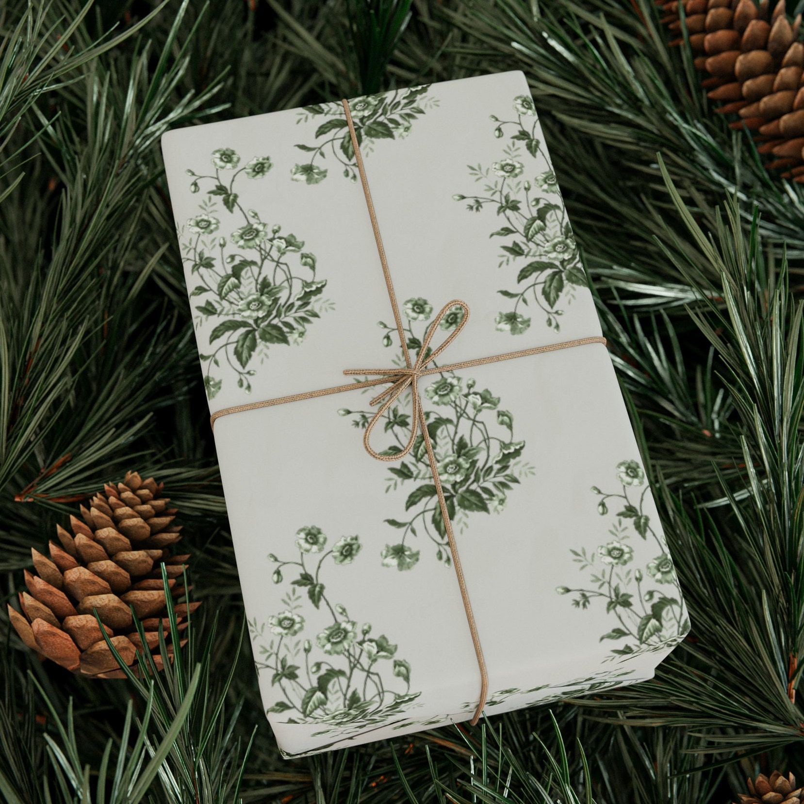 Sage Green Chinoiserie Paper, Wedding Wrapping Paper, Sage Wedding ...