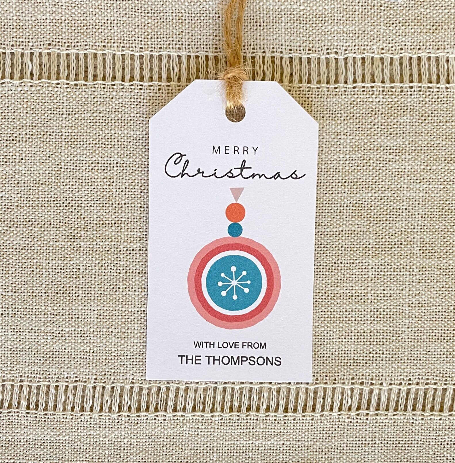 Merry Christmas Gift Tags Printable, Personalized Christmas Tags ...