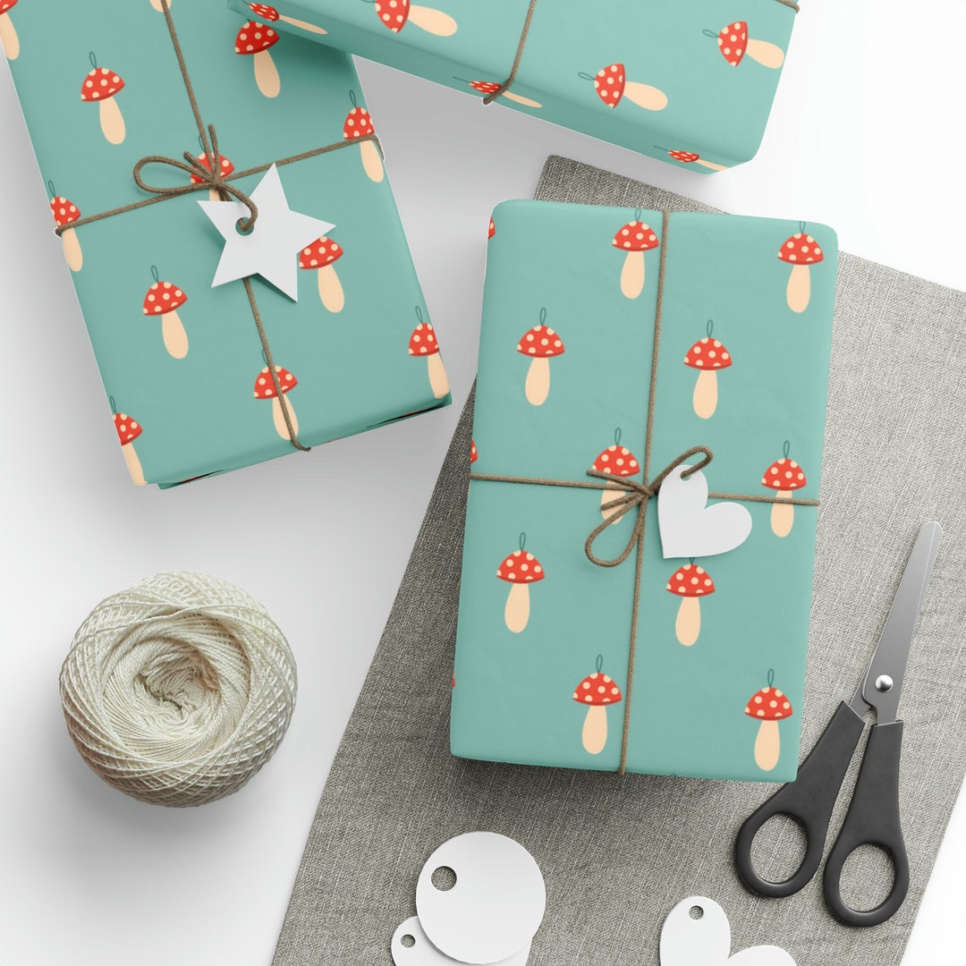 Mushroom Wrapping Paper, Toadstool Mushroom Gift Wrap - Etsy
