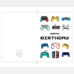 Printable Video Game Birthday Card, Gamer Birthday Card, Video Game ...