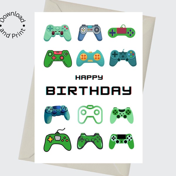 Game Controller Card - Etsy