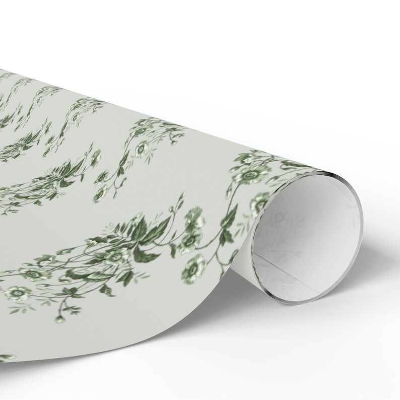 Sage Green Chinoiserie Paper, Wedding Wrapping Paper, Sage Wedding ...