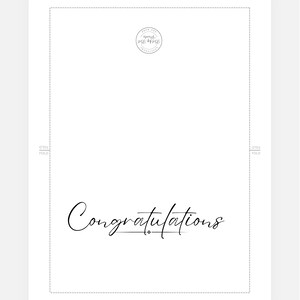 Printable Congratulations Card, Simple Script Card, Graduation Congrats ...