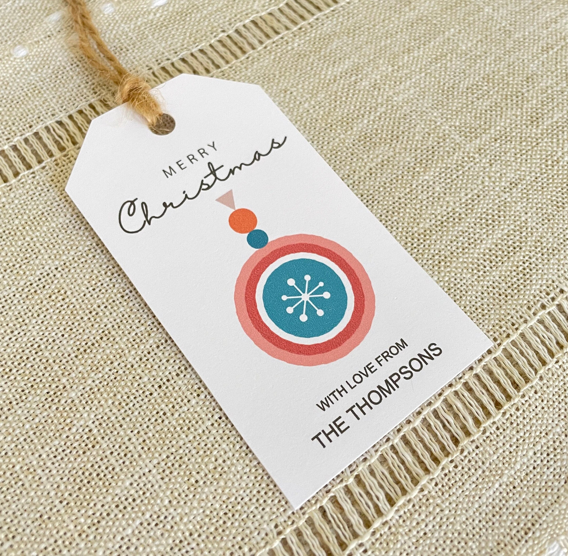 Merry Christmas Gift Tags Printable, Personalized Christmas Tags ...