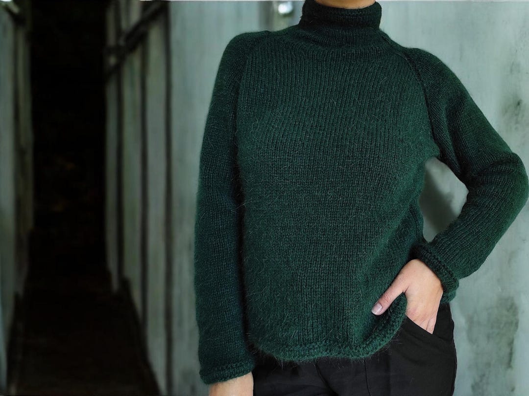 Angora Sweater Elegant Fashion Fluffy Sweater Angora Warm Pullover ...