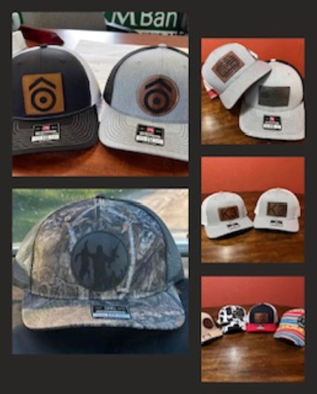 Personalized Leather Patch Hats - Etsy
