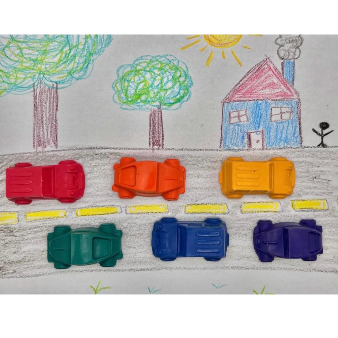 Car Shaped Crayons - Gifts for Kids - Party Favors - Stocking / Basket ...
