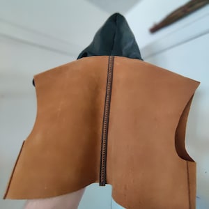 Leather Cosplay Costume Assassin Hood Vest Size S/M Black & Brown - Etsy