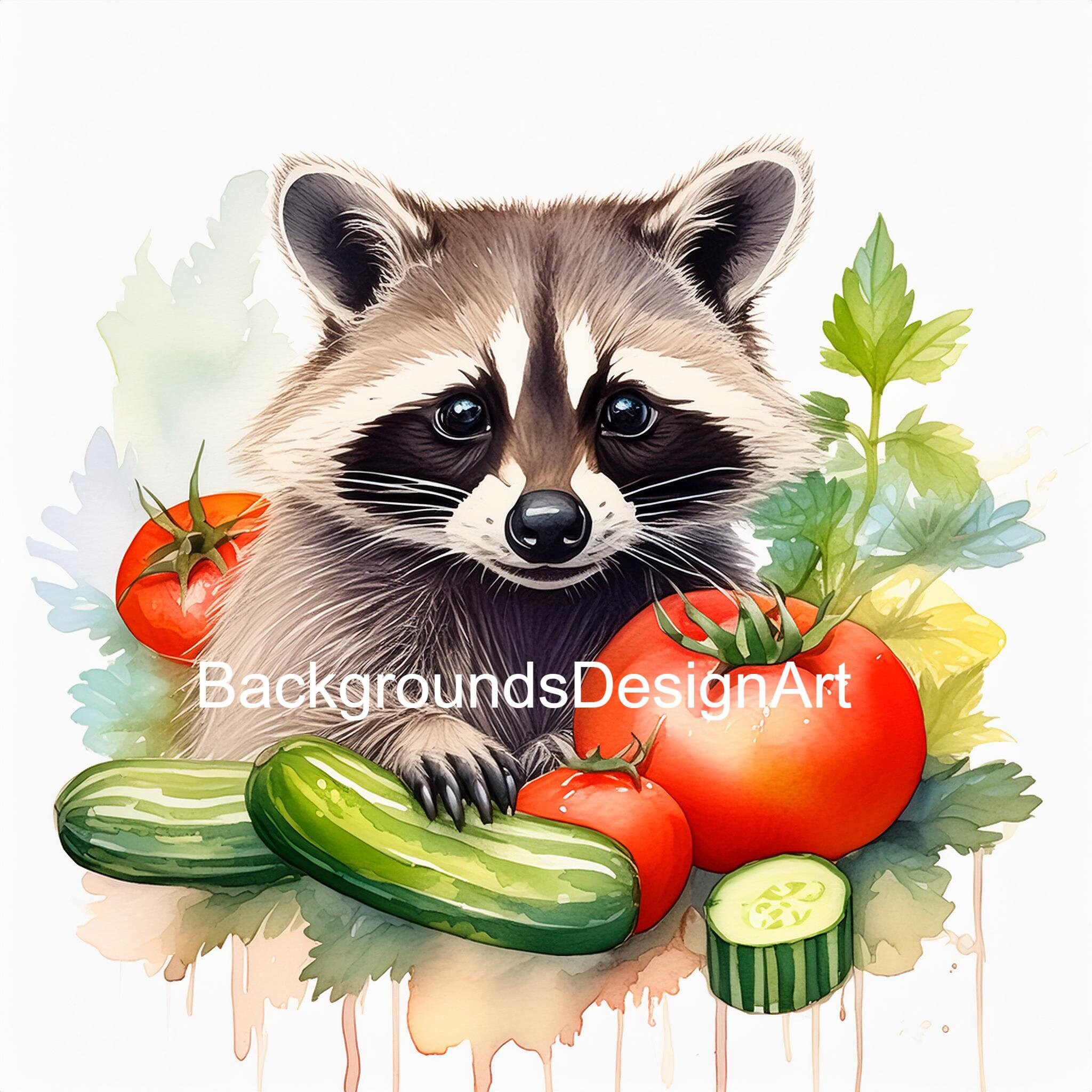 Imágenes Prediseñadas de mapache, Mapache con comida, Imágenes bonitas ...