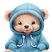 29 Watercolor Teddy Bear Hoodie Clipart, Teddy Bear Clipart ...