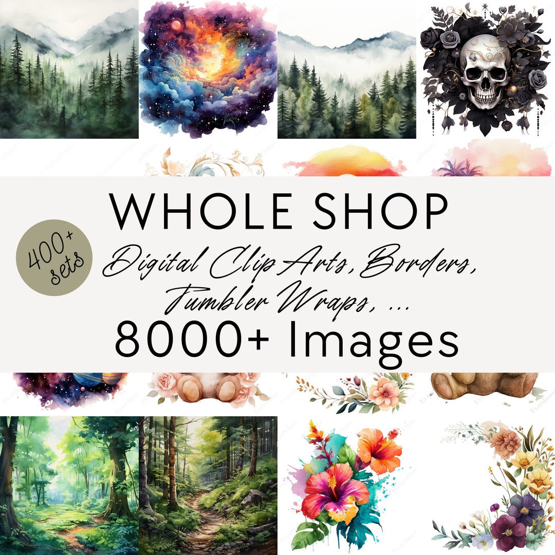 Ultimate Mega Bundle de Clip Art & PNG, PNG transparent aquarelle Clip ...