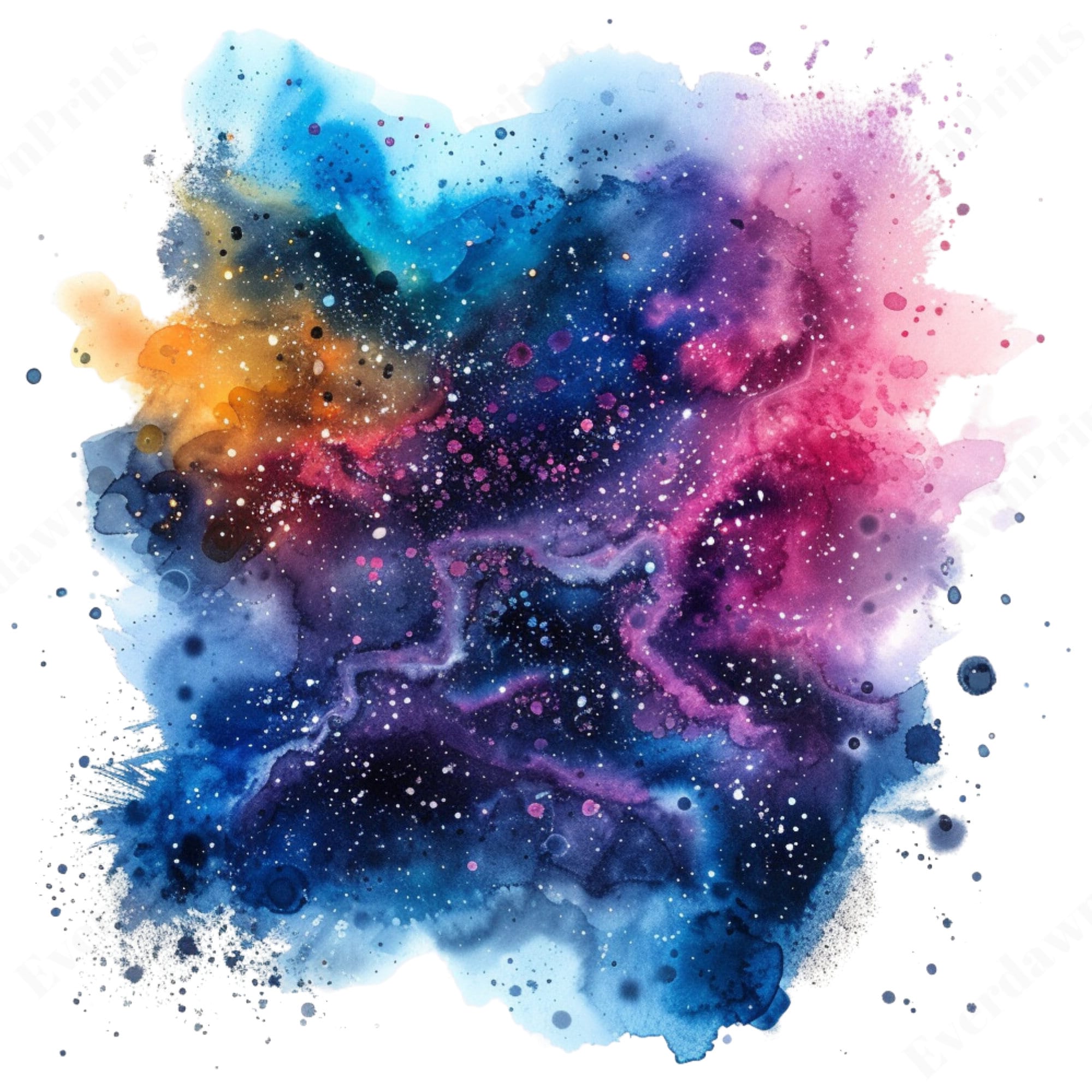 27 Colorful Ink Splash Clipart, Splash, Watercolor Splash, Cosmic ...