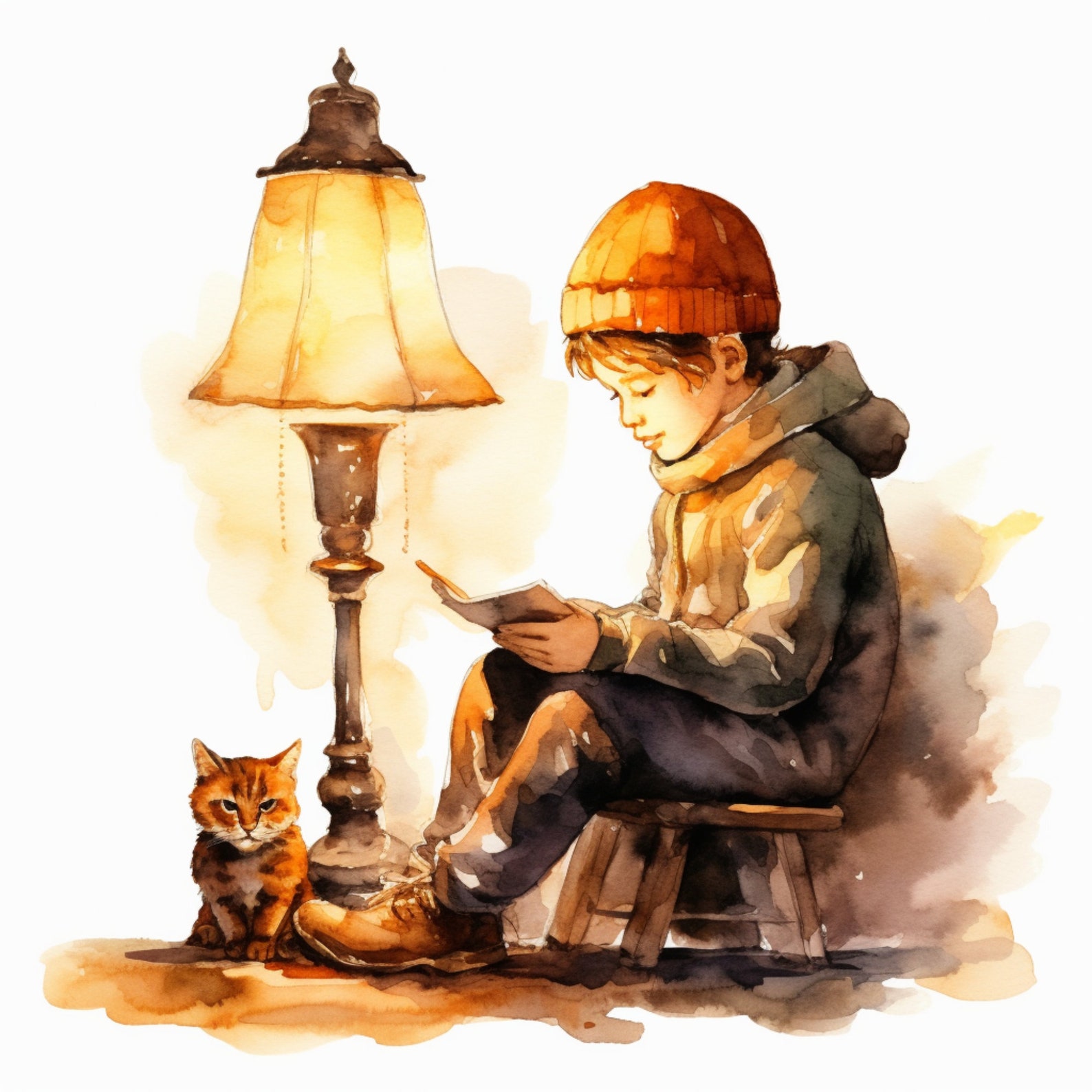 23 Cozy Holiday Reading Clipart High Quality PNG 300 Dpi - Etsy